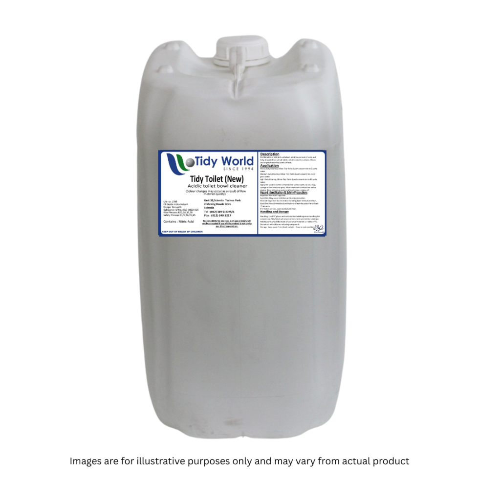 TIDY TOILET | ACIDIC TOILET BOWL CLEANER-25L | Tidy World